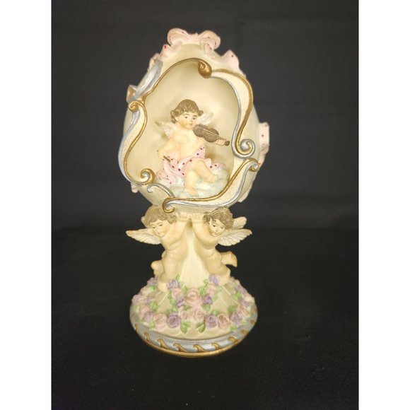 Lefton | Accents | Lefton Royal Egg Cherubs Figurine Music The Wind ...